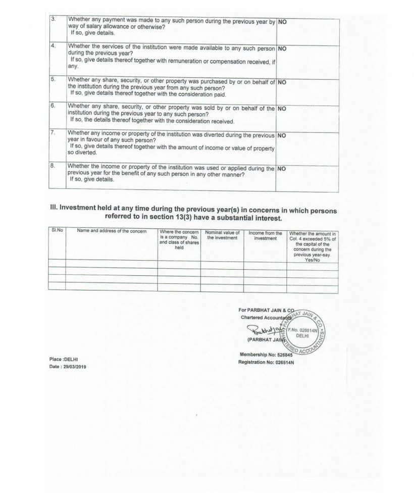 Audit Report And ITR - Indian Yoga Association